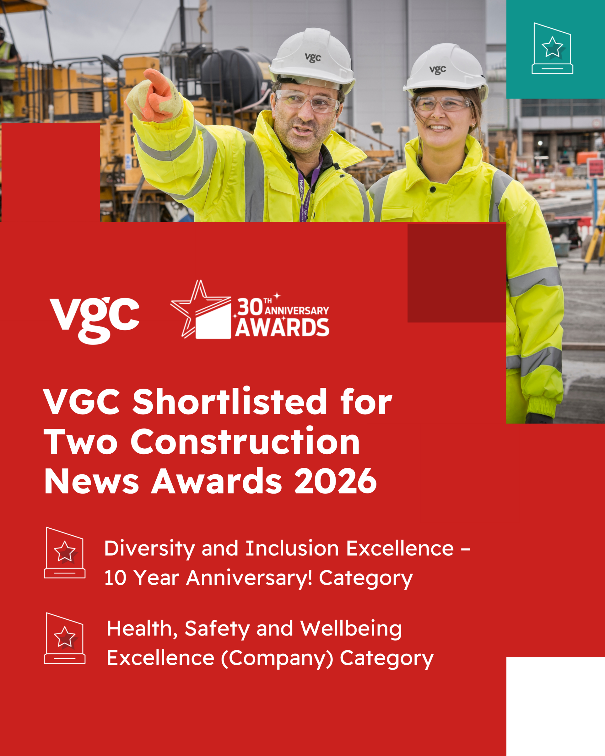 VGC Shortlisted for Two Construction News Awards 2026 - VGC Group